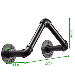 Wrought Iron Heavy-Duty Water Pipe Rack Wall-Mounted Cable Organizer Storage Shed Hose Reel Rack Easy to Use Easy to Install Hose Bracket