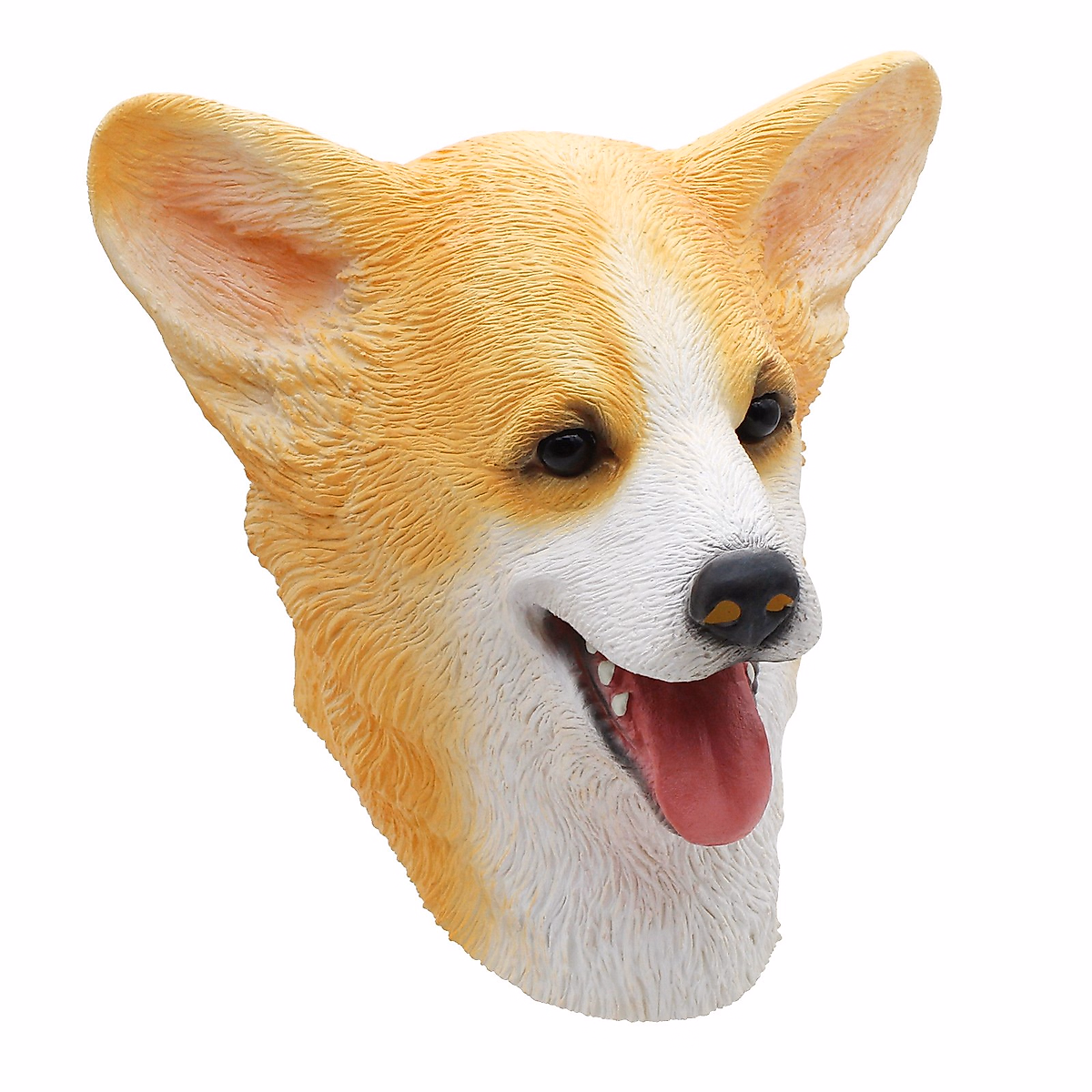 CreepyParty Dog Mask Corgi Mask Halloween Costume Party Latex Welsh Corgi Dog Mask