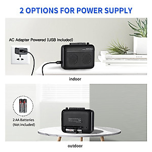 Portable Cassette Player Recorder with Bluetooth Transmitter, Walkman Cassette Tape Player with Headphone Jack, Build-in Speaker, Microphone Jack, Powered by AC Adapter or AA Battery- Black
