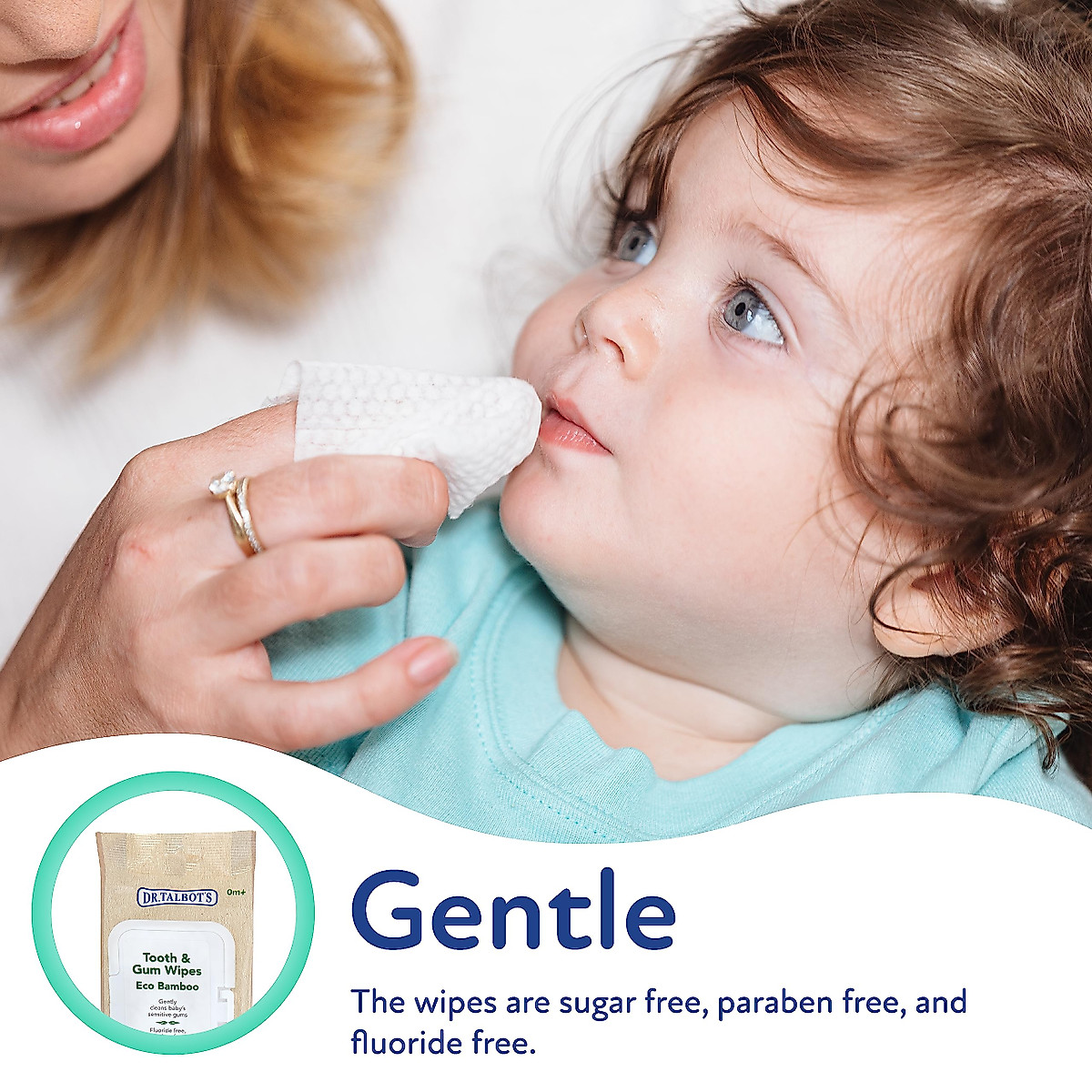 Dr. Talbot's Eco Bamboo Baby Tooth and Gum Wipes Naturally Inspired With Citroganix, 1-pack, 48 count