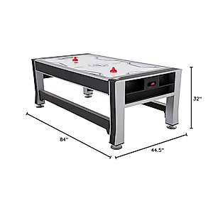 Triumph 3-in-1 7' Rotating Swivel Multigame Table - Air Hockey, Billiards/Pool, and Table Tennis - All Accessories Included