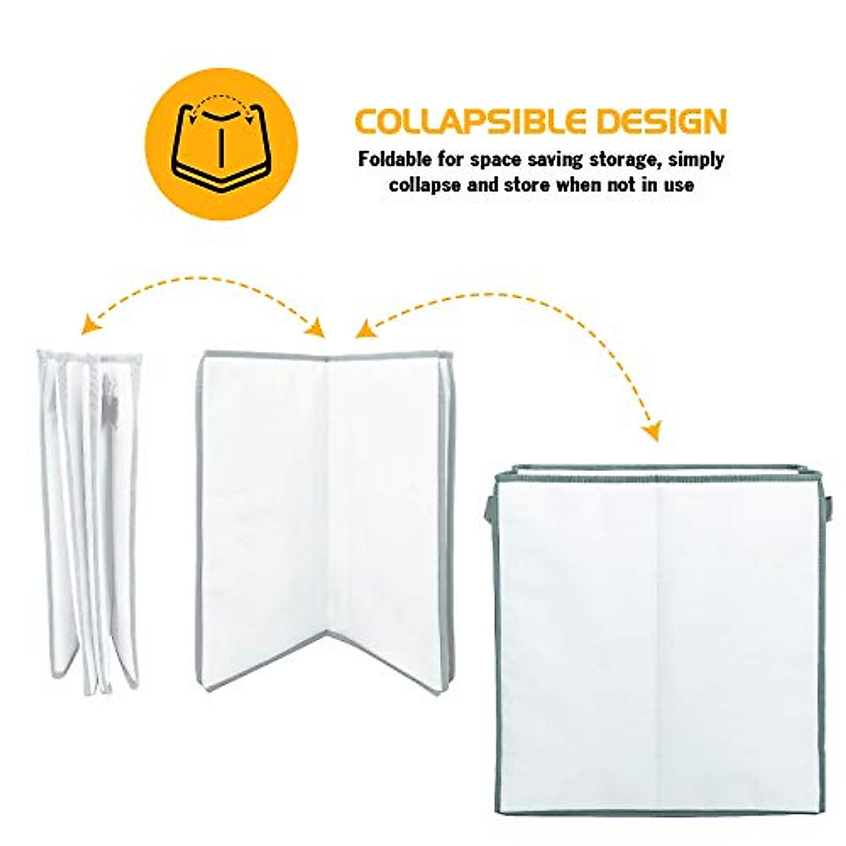 HOMESTEAD Collapsible Laundry Basket, 18.5 Gal. (70L) Laundry tote bag with Strong handles, Water resistant for Bedroom, Laundry room, or Bathroom