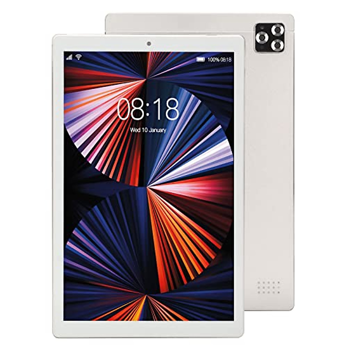 HD Tablet, 10in Tablet PC, Dual SIM Tablet Gaming Tablet, 4G RAM 64G ROM 128G Expansion IPS Screen, for Study Writing Playing Support GPS G Sensor (US Plug)
