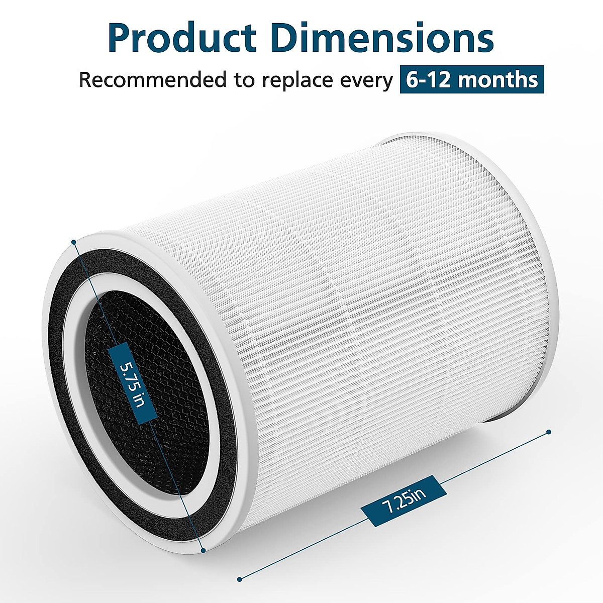 TPAP001 H13 True HEPA Replacement Filter, Only Compatible with TOPPIN TPAP001 Comfy Air C2 Air Purifier, 4-in-1 HEPA Air Filter, Part # TPFF001【Not Fit Kokofit KJ510B & TPAP002 TPAP004 TPAP005】