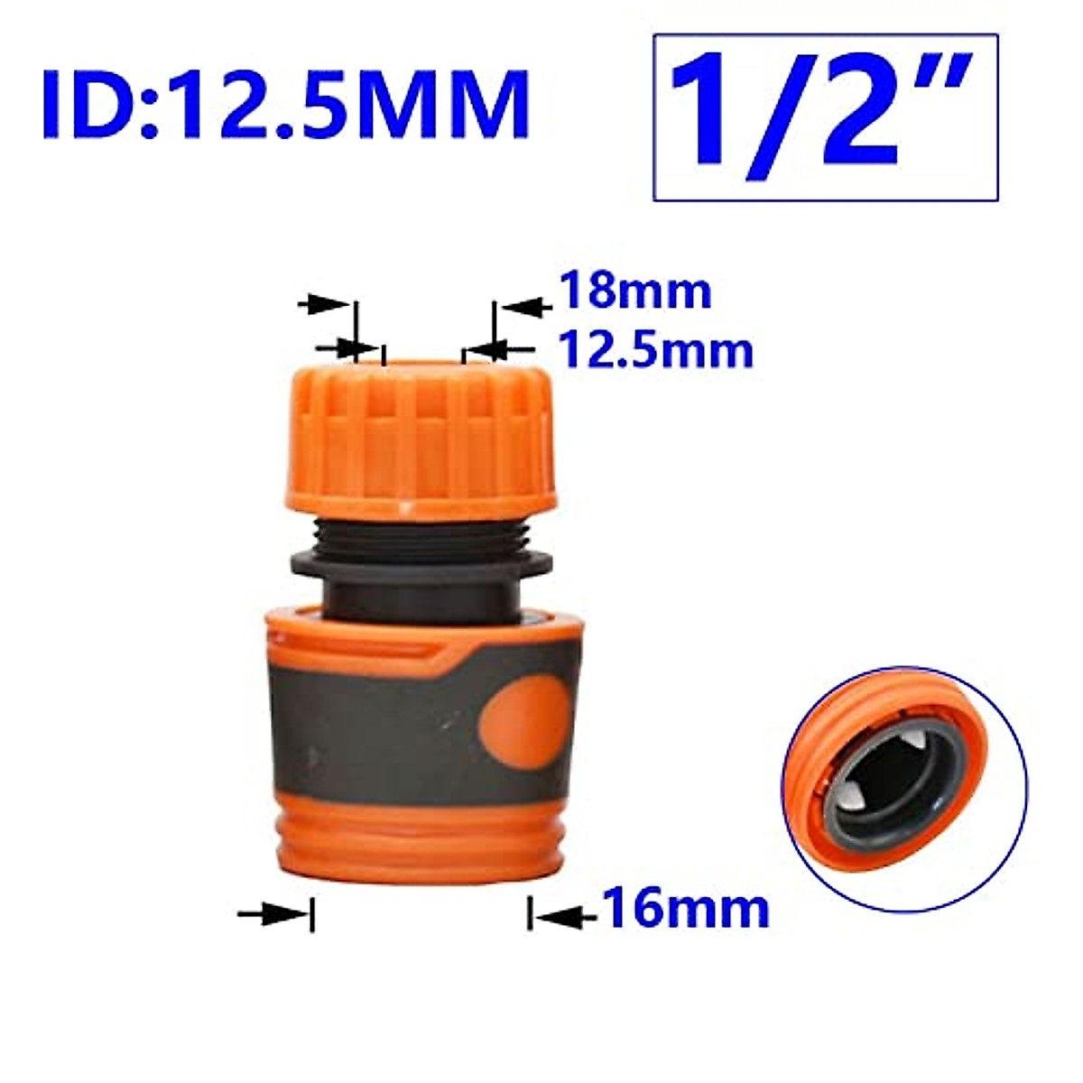 nezih 1 Inch Garden Hose Quick Connector Stopwater Connector Garden Tap Water Coupler Watering Pipe Fitting 1Pcs (Color : F)