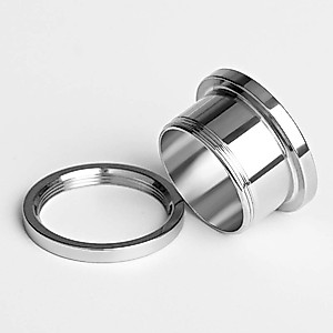 TBOSEN 2 pairs Stainless Steel Ear Plugs Black Gauges Stretching Screw Fit Tunnels Expander Piercing Jewelry