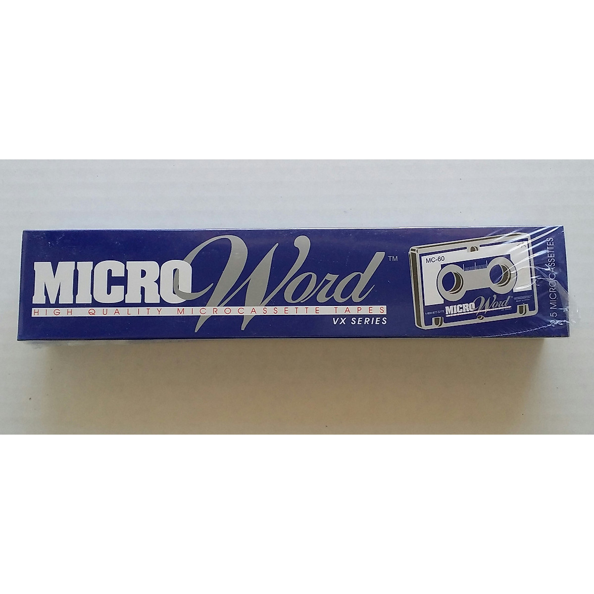 Micro Word MC60 Microcassette Blank Cassette Tapes - 60 Min. - Vx Series 25 Pack