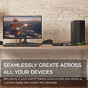 HP 2022 Pavilion Gaming Desktop Computer, Intel Core i5-10400F, 32GB RAM, 1TB PCIe SSD, NVIDIA GeForce RTX 3060 Graphics, Win 11 Pro, Black, 32GB Snowbell USB Card, Keyboard&Mouse