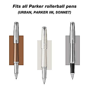 Unibene Parker Compatible Rollerball Refill 6 Pack, 0.7mm Medium Point - Black, Smooth Writing Replaceable German Gel Ink Pen Refills for IM Sonnet Urban Pens