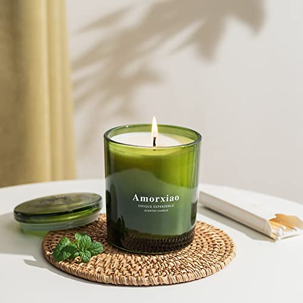 2 Pack Eucalyptus Candles, Candles for Home Scented, 11.3 OZ Longlast 65-70 Hours Natural Soy Candles Come in a Beautiful Gift Box, Candles Gifts for Women, Family, Friends （Eucalyptus & Mint）