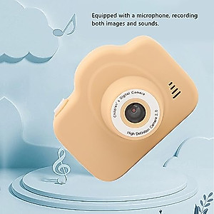 Kids Camera, 40MP 1080P Digital Video Cameras for Kids, Anti Collision Silicone Safe Material, Eye Caring IPS Screen, Funny Photo Modes, Toddler Camera Kids Selfie Camera (Yellow)