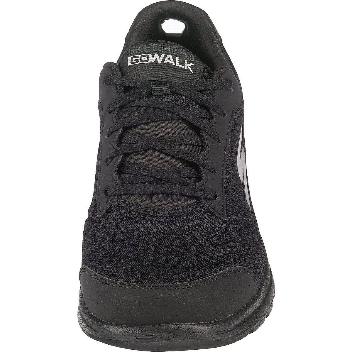 Skechers mens Gowalk 5 Qualify - Athletic Mesh Lace Up Performance Walking Shoe Sneaker, Black, 12 US