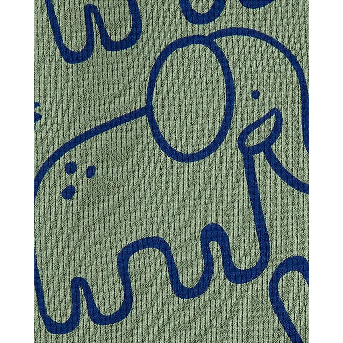 Carter's Boys' 1-Piece Snug Fit Footie Sleeper PJs (3 Months, Green Elephant)