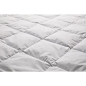 Zoyer Quilted Mattress Pad - Quilted Mattress Cover Deep Pocket Stretches Up to 16 Inches Deep, Fitted Sheet Mattress Topper - Twin