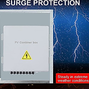 8 String PV Combiner Box with 10A Rated Current 80A Solar DC Breaker Arreste and Solar Connector for Solar Panels