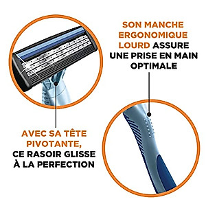 BIC Flex 3 Men’s Disposable Razors With 3 Blades, For a Smooth and Comfortable Shave, 4 Piece Razor Kit for Men