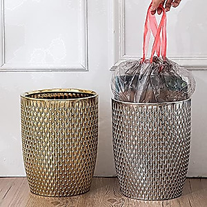 BASDHE Bathroom Accessories Set 5 Piece Bath Ensemble Includes Trash Can,Toothbrush Holder,Toothbrush Cup,Soap Dispenser,Soap Dish for Decorative Countertop and Housewarming Gift, Grey