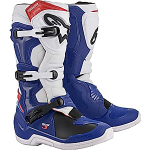 Alpinestars mens Multi TECH 3 Boots Blue White Red Size 10 , Multi, US