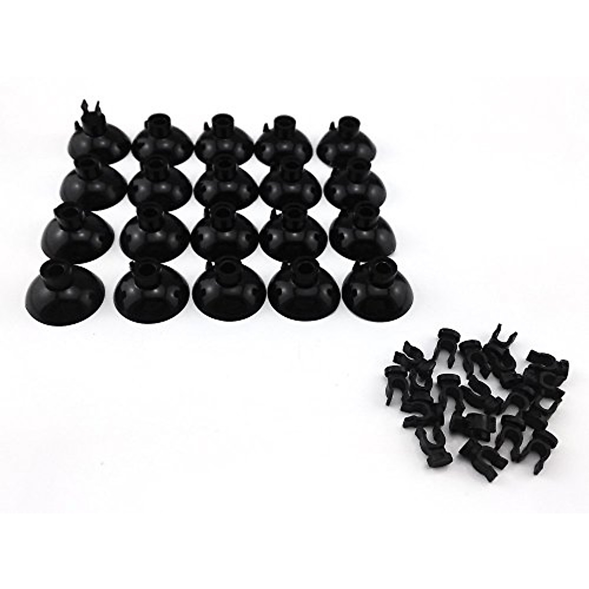 HONBAY 20pcs Aquarium Black Sucker Clip Suction Cups Airline Tubing Holder