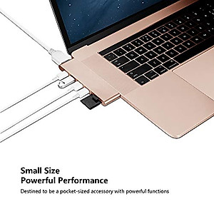 Purgo USB C Hub for MacBook Pro Air 13 15 inch M1 2022/2021-2018, MacBook Adapter with 4K HDMI, 100W PD, 40Gbps TB3 5K@60Hz, USB-C, 2 USB 3.0 and SD/Micro Card Readers
