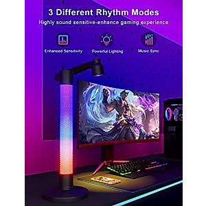 HCYHNB LED Desk/Task Lamp for Home Office, 600LM Eye-Caring Reading Light, 360°Rotatable Swing Arms, Dimmable Table Lamp with Atmosphere Lighting for Desk Bedside