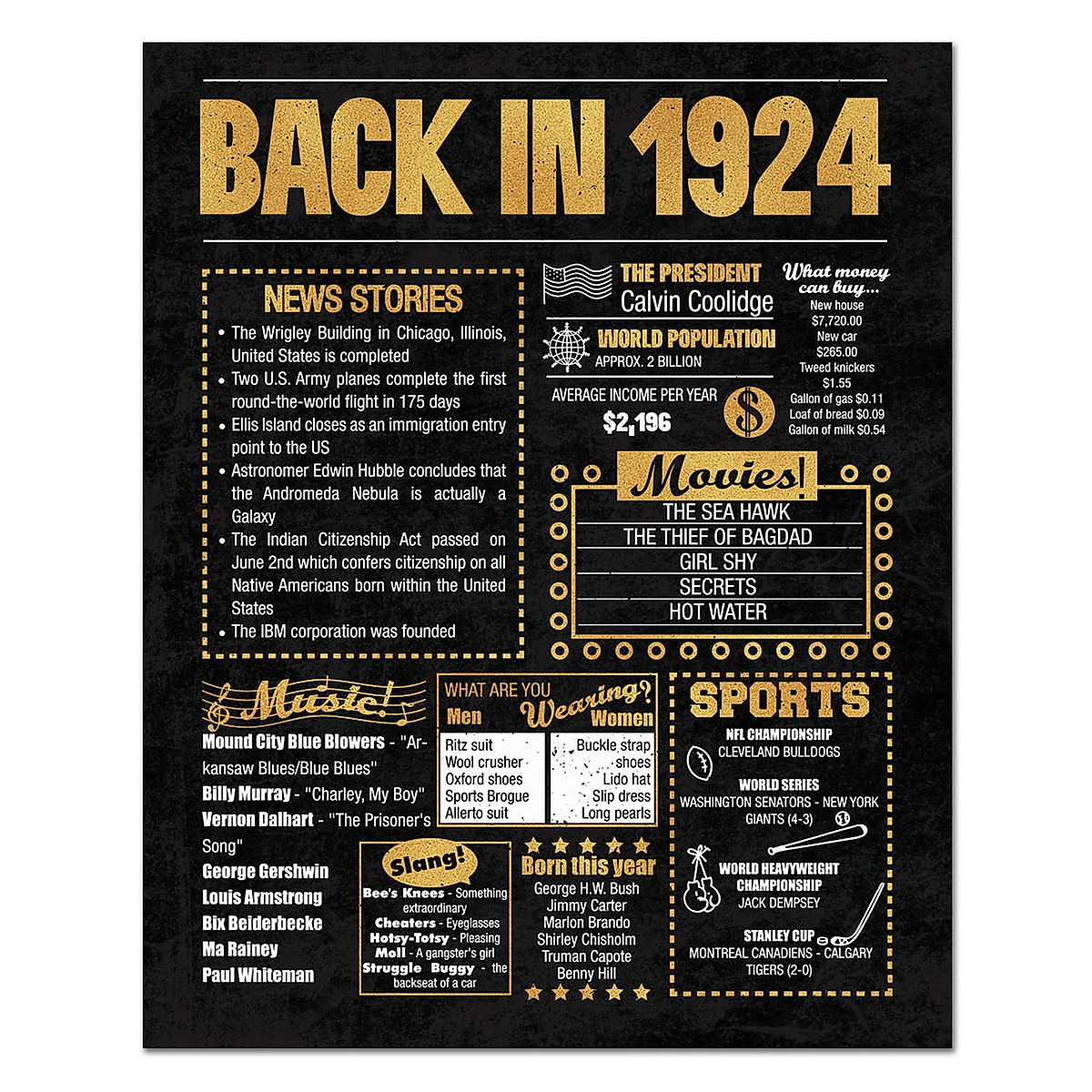8x10 1958 Birthday Gift // Back in 1958 Newspaper Poster // 65th Birthday Gift // 65th Party Decoration // 65th Birthday Sign // Born in 1958 Print (Gold, 1958)