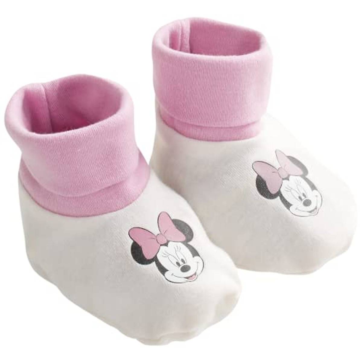 Disney Baby Newborn Girls' Layette Set - Bodysuit, Pants, Booties, Hat: Minnie Mouse, Winnie the Pooh, Bambi (0-9M), Size 6-9 Months, Minnie Mouse