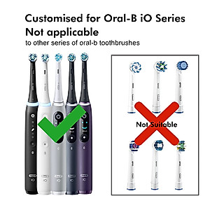 Nincha Powered Toothbrush Head Cover for Oral-B iO Series Toothbrush Head - Multiple Colors -Pack of 6