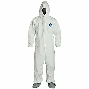 DuPont Industrial & Scientific TY122S - 2XL TY122S EACH 2XL Disposable Elastic Wrist, Bootie and Hood Tyvek Coverall Suit 1414 White