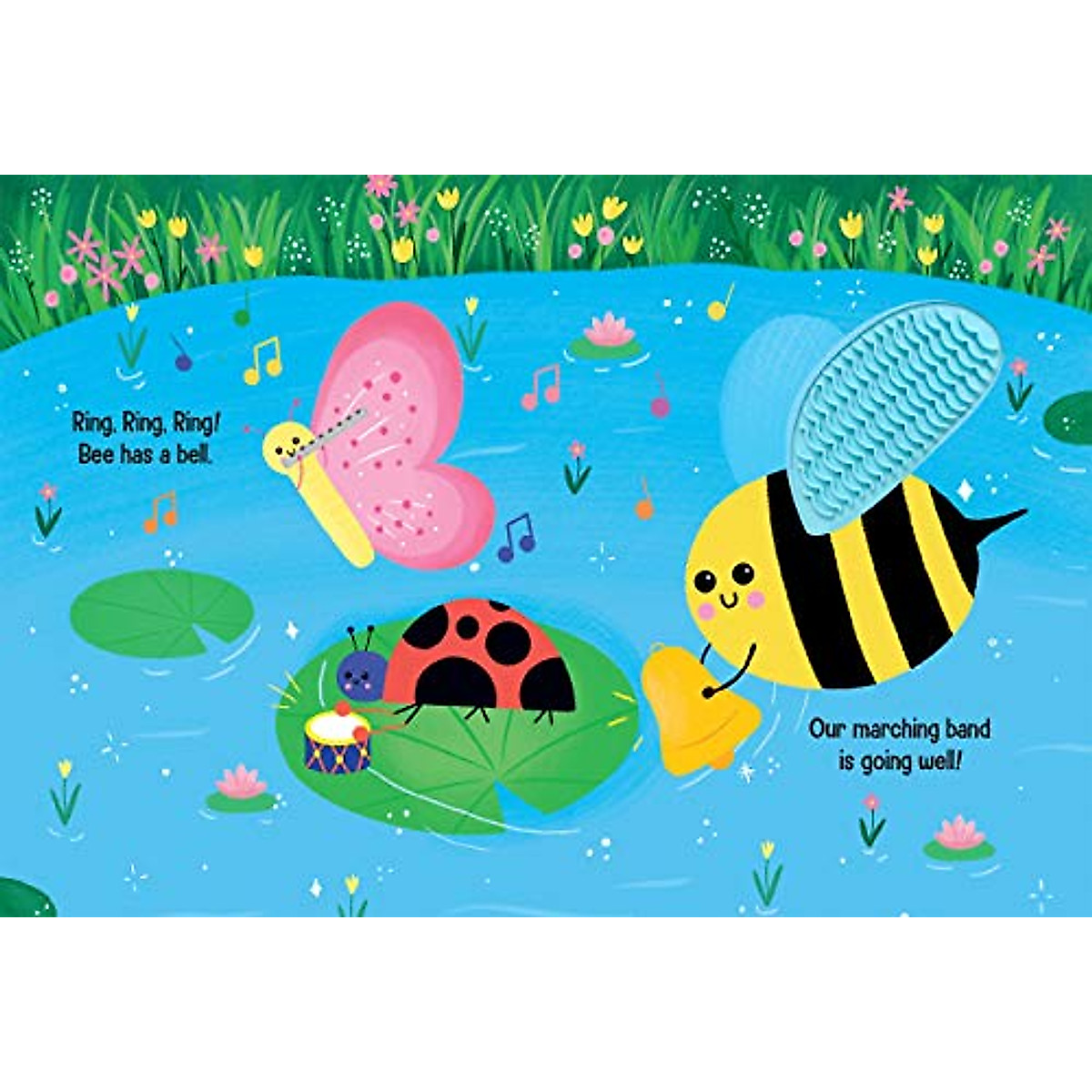 Butterfly's Marching Band - Silicone Touch and Feel Board Book - Sensory Board Book