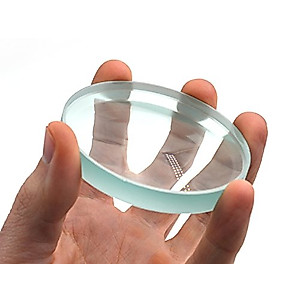 Double Concave Lens, 250mm Focal Length, 3" (75mm) Diameter - Spherical, Optically Worked Glass Lens - Ground Edges, Polished - Great for Physics Classrooms - Eisco Labs