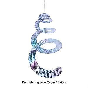 Bird Reflective Scare Spiral Rods, Woodpecker Bird Scare Devices, Keep Birds Away from Garden House, for Wood Peckers, Pigeons, Seagulls, Geese, Hawks, etc