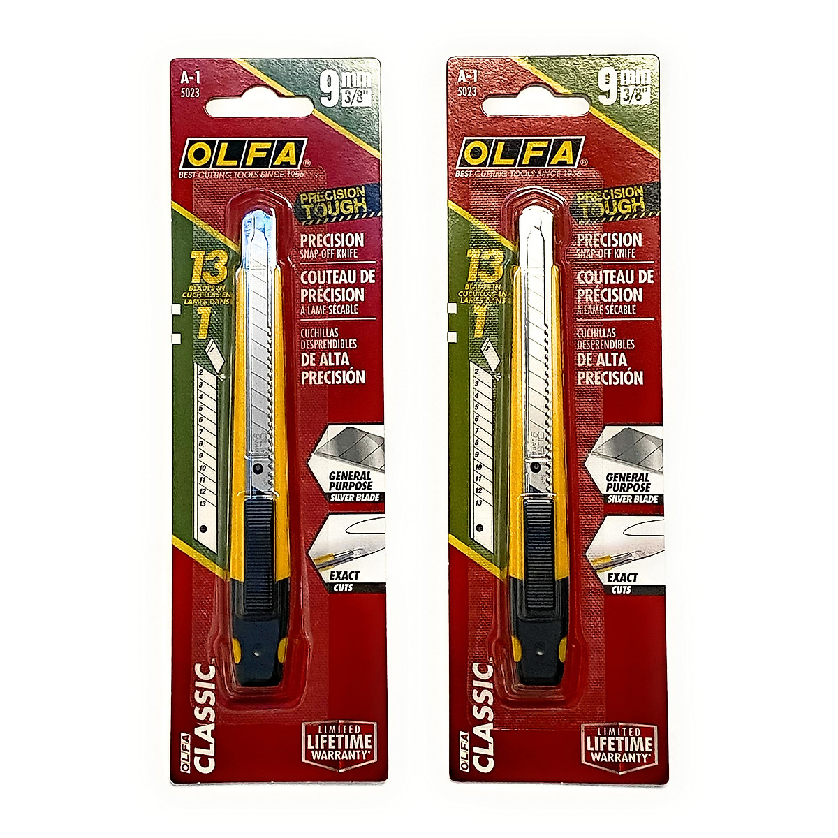 OLFA 5023 Multi-Purpose Craft Knife , 9mm (2 Pack)