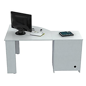 Inval ET-3415 Computer Desk, Washed Oak