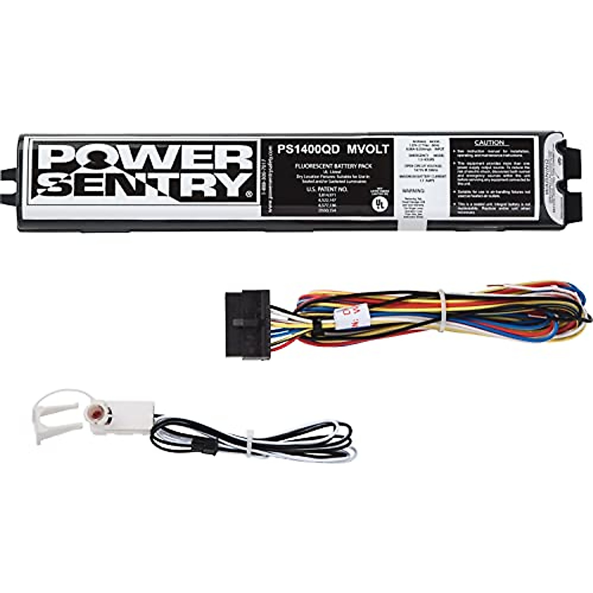 Lithonia Lighting PS1400QD MVOLT SD Quick Disconnect Emergency Ballast With Battery Control Module, 1400 Lumens Reduced-Profile, 120-227 Volts, Black