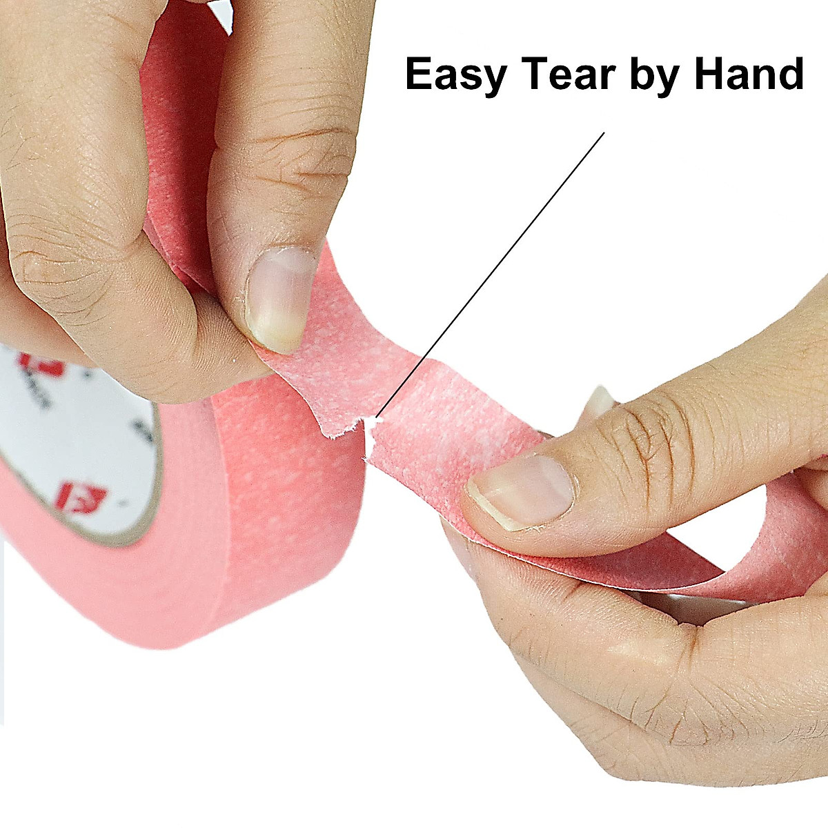 BOMEI PACK Pink Painters Tape 0.94-Inches x 55 Yards (3-Pack), Painters Masking Tape Bulk - Sharp Edge Line Technology, Produces Sharp Lines | Residue-Free and Artisan Grade Wall Trim Tape