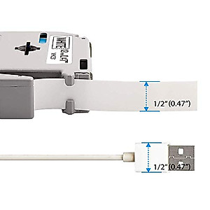 6-Pack Label Maker Tape Replace M-K231 Brother Label Maker Tape 12mm Brother Label Maker Refills M-K231, Fits Brother P-Touch M Tape M231 MK231 for Ptouch PT-M95 PT-90 PT70 PT-65 PT-85, Black on White