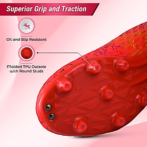 Vizari Zodiac Firm Ground Soccer Cleats for Boys and Girls | Lightweight & Durable Football Shoes with Molded TPU Outsole | Youth Cleats with Secure Lace-Up Closure for Maximum Traction & Performance