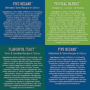 Solid Gold Wet Cat Food Variety Pack - Pate & Shreds in Gravy Recipes - Made with Real Chicken, Tuna & Mackerel for Sensitive Stomach & Immune Health - Canned, 12 Pack