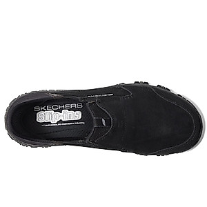 Skechers Women's Hillcrest Sunapee, Black Suede Lycra Trim, 5