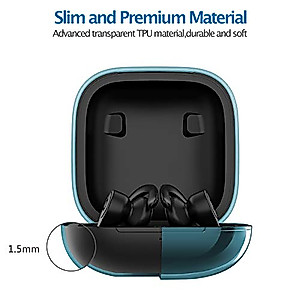 Clear Cover for Powerbeats Pro Case, KMMIN Transparent Case Cover for 2019 Newest Beats Powerbeats Pro Soft TPU Portable Shockproof Scratch-Resistant Skin with Anti-Lost Lanyard and Storage Case