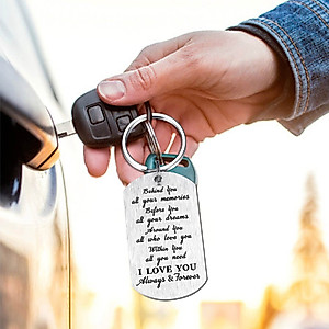 CPLJW 50th Birthday Gifts for Him Her - Happy 50 Years Old Meaningful Birthday Keychain Gifts for Women Men