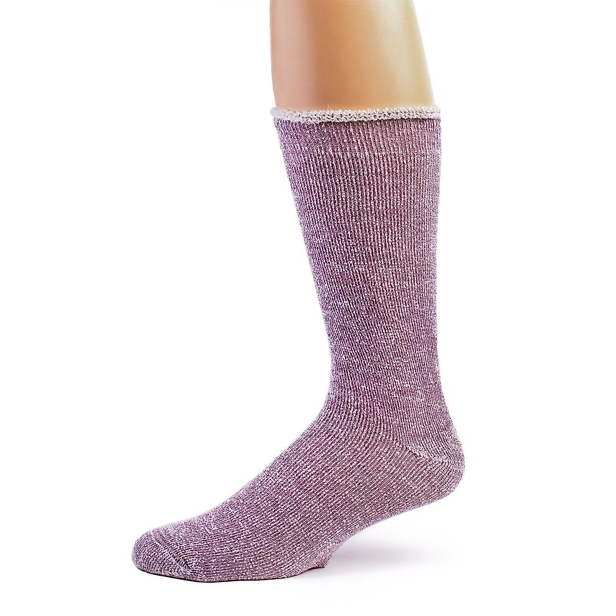 WARRIOR ALPACA SOCKS - Koze Kick Back Terry Lined Pure Alpaca Wool Socks For Men and Women (Large, Ultra Violet)