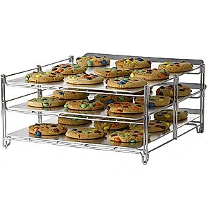 Nifty 3-in-1 Baking Rack – Nickel Chrome Plating, Cooling & Baking Rack, Multipurpose Kitchen Accessory, Folds Flat for Easy Storage, Use for Cookies, Pizzas, Baked Goods