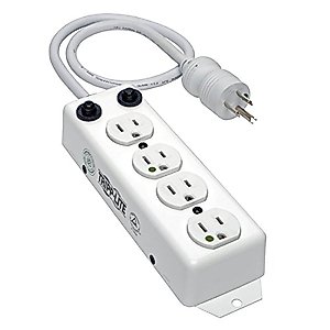 Tripp Lite Safe-IT Medical-Grade Power Strip, 4 15A Hospital-Grade Outlets, 7ft. Cord, UL 1363A, (PS-407-HG-OEM)