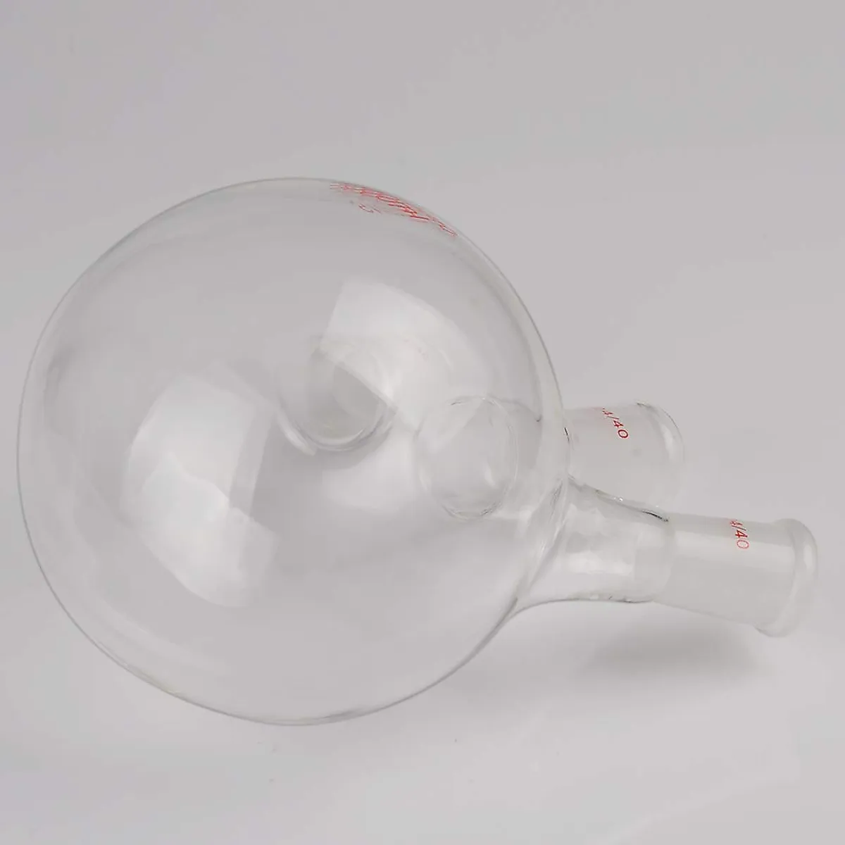 StonyLab Glass 3 Neck Round Bottom Flask RBF, with 24/40 Center and Side Standard Taper Outer Joint (1L)