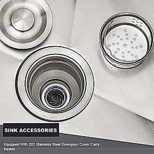 Stainless Steel Commercial Sink with Faucet, Kitchen Sink Station with Deep Basin, Utility Sink for Home Laundry Room Garage Bar Restaurant