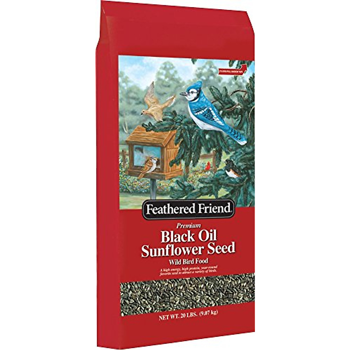 Feathered Friend Black Oil Sunflower Wild Bird Seed, 20 Lb.