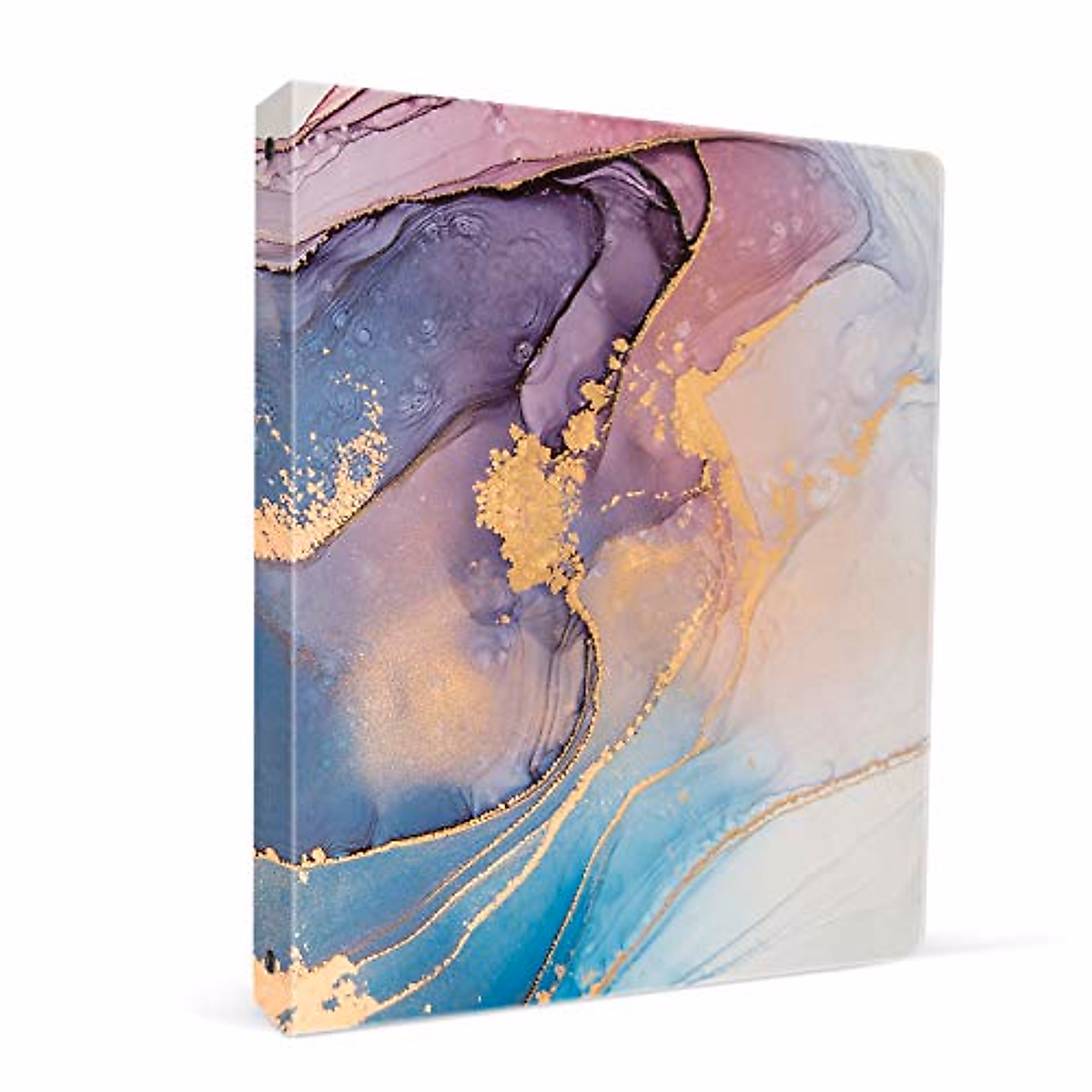 ZAXMEY 3 Ring Binder 1 Inch Ring, Fashion Design Binder for School, Home, Students, Women, Cute Custom Pattern with Hold Letter Size Interior Pockets,Gorgeous Marble