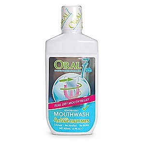 Oral7 Dry Mouth Mouthwash Alcohol Free Oral Rinse with Xylitol, Moisturizing Mouth Wash and Breath Freshener, Promotes Gum Health and Fresh Breath, Oral Care and Dry Mouth Products 500mL (2-Pack)